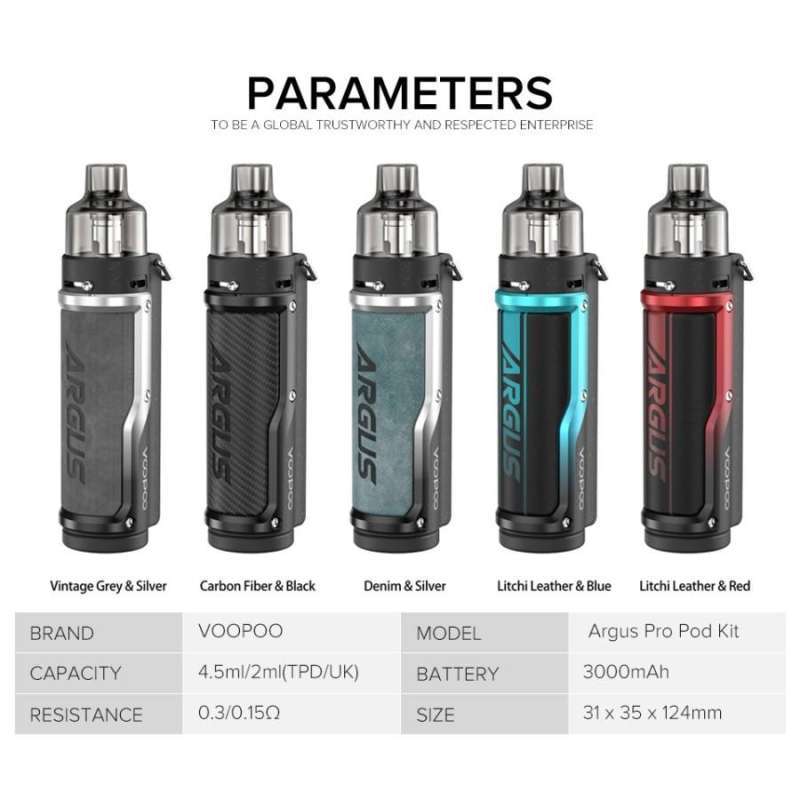 Jual Authentic VOOPOO Argus Pro 80W Pod Kit 3000mAh With PNP Tank ...