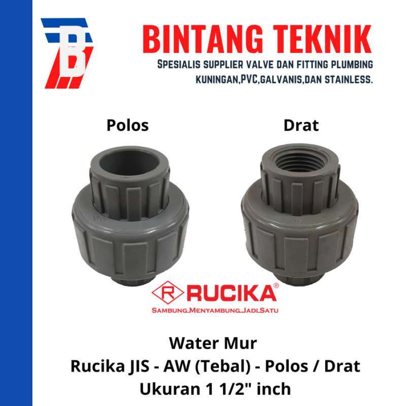 Jual Water Mur Pvc Rucika 1 1/2 Inch Aw (tebal) - Drat Di Seller Toko ...