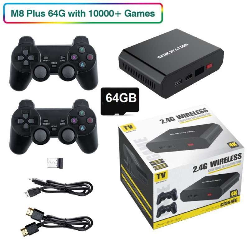 Jual M8 PLUS 64GB - Retro Game Station Console 4K Built-in 10000 Plus ...