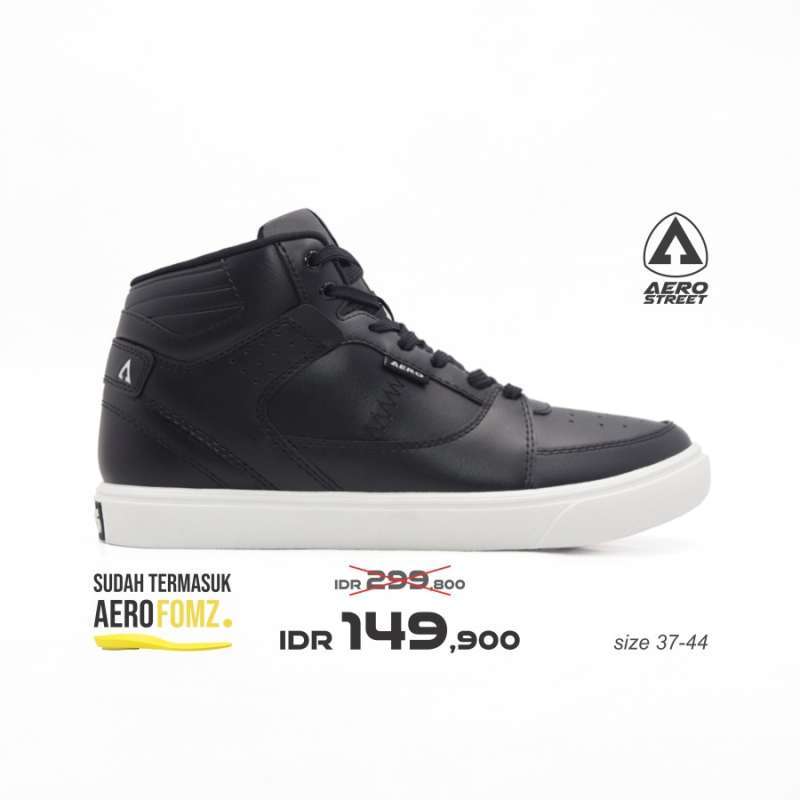 Promo Aerostreet 37-44 Hoops High Putih Hitam Hitam - Sepatu Sneaker ...