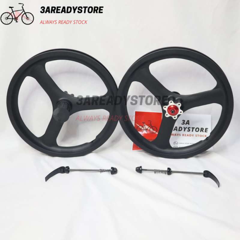 Promo Velg Wheelset Sepeda Alloy 16 Plus Atau 18 Inch 3 Palang Diskon ...