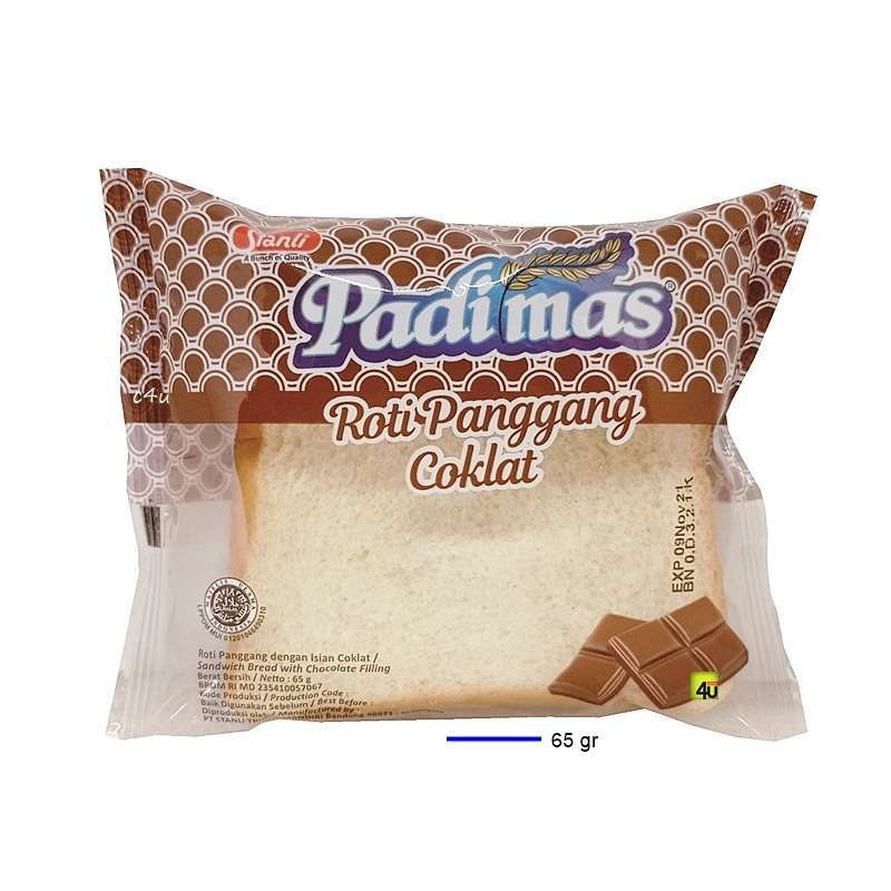 Promo Padi Mas - Roti Panggang Isi Cream - CHOCOLATE Diskon 7% di ...