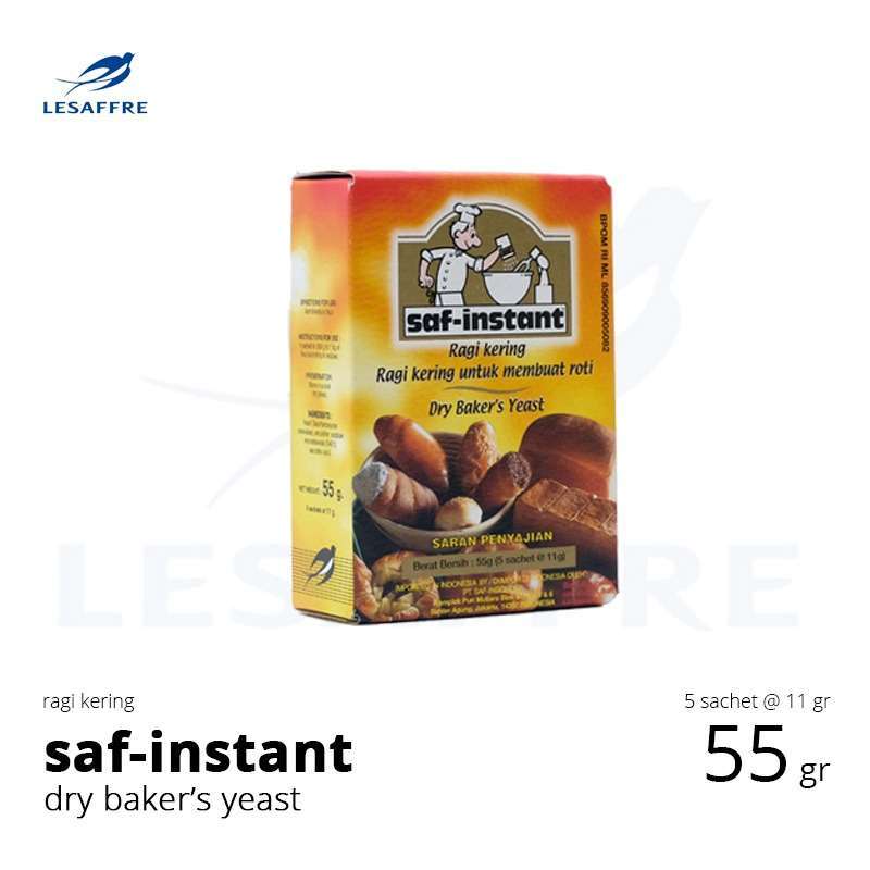 Jual SAF INSTANT GOLD REGULER, Ragi Kering Instant, isi 5 sachet x 11 ...