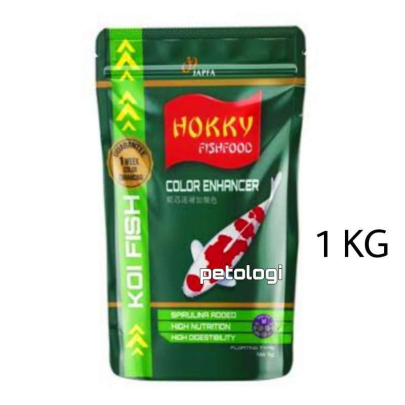 Jual Hokky Fish Food Color Enhancer Spirulina 1kg Pakan Pelet Ikan Koi ...