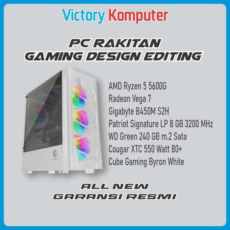 Jual PC Rakitan AMD Ryzen Gaming Design Render di Seller Victory ...