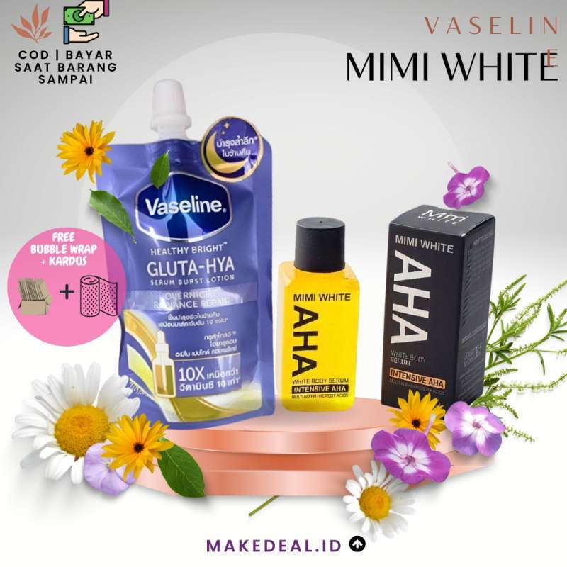 Jual Paket Cerah Murah Meriah Vaseline Sachet 30 Ml + Mimi White Body ...