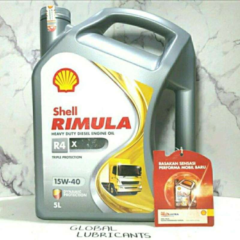 Jual Shell Rimula R4x 15w-40 5 Liter (oli Mesin Diesel Heavy-duty) Di ...