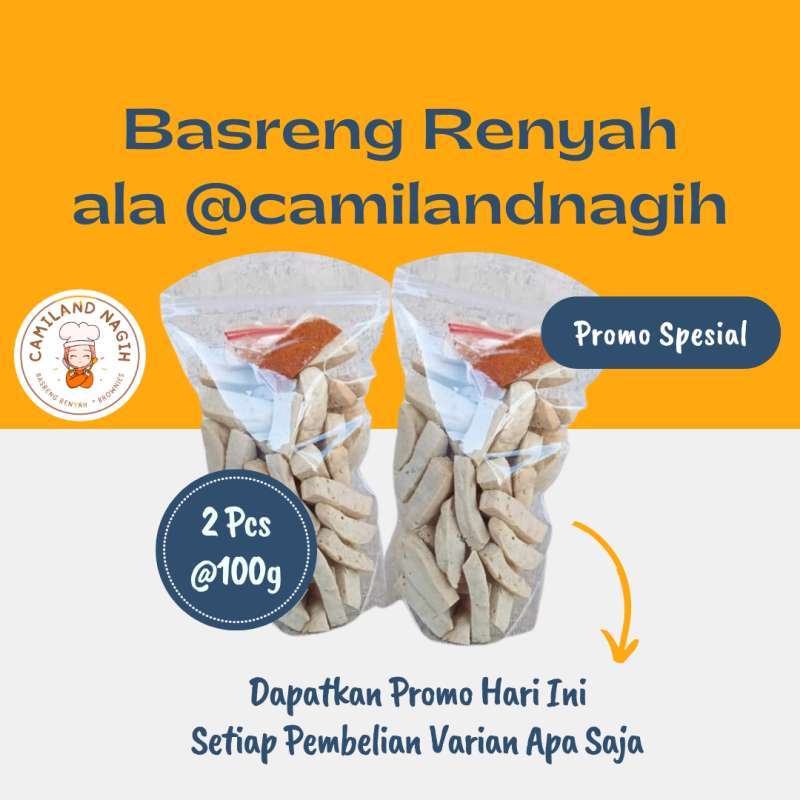 Jual BASRENG VIRAL / BASRENG ORIGINAL DAN PEDAS 100gram 2 bungkus di ...