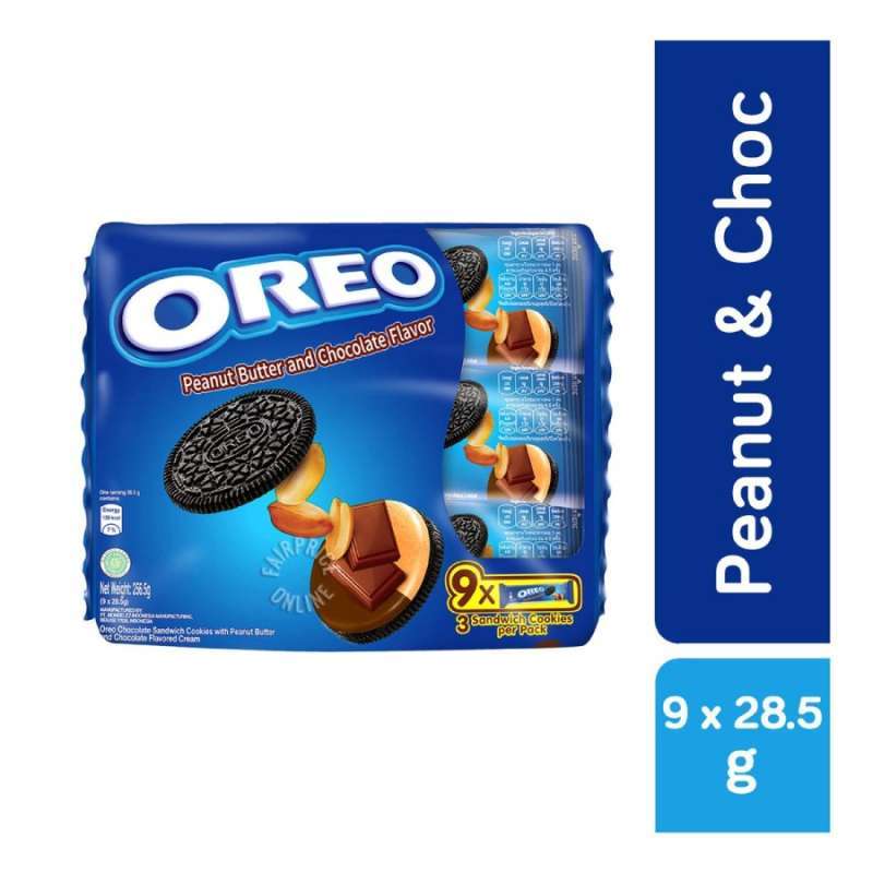 Jual Oreo Cookie Sandwich Biscuit Peanut Butter Chocolate Termurah ...