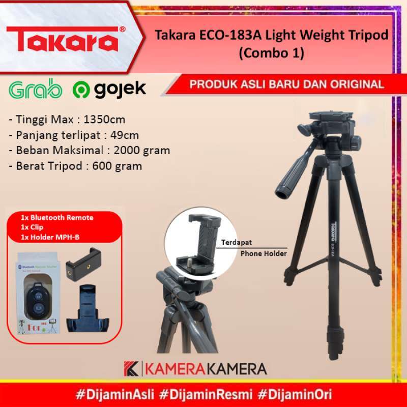 Jual KameraKamera Takara Eco-183A Light Weight Tripod for camera ...