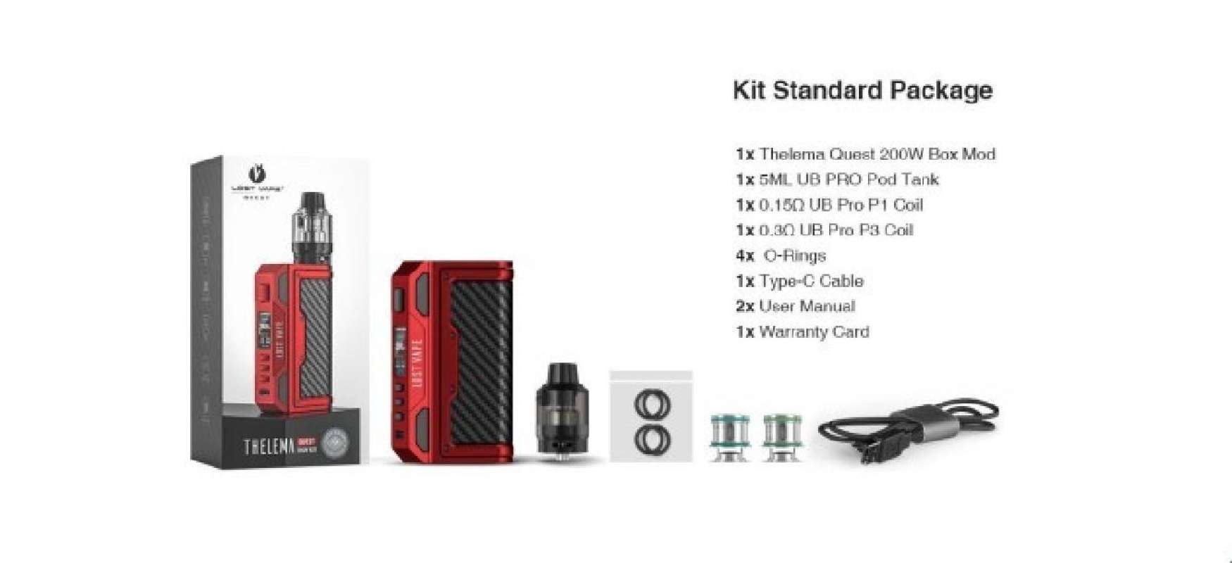 Jual Thelema Quest 200w Mod Kit Carbon Version + Ub Pro Tank By Lost ...
