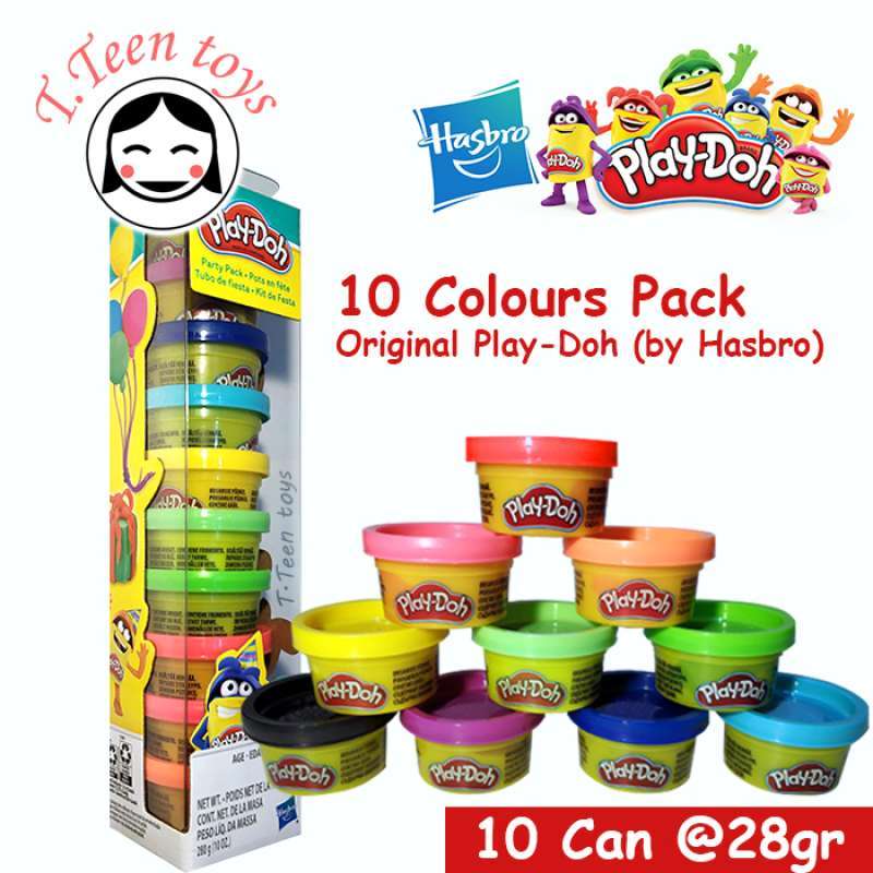 Jual Play doh original 10 colours pack playdoh warna play-doh play ...