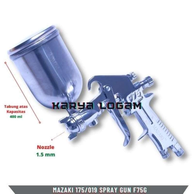 Promo Mazaki Spray Gun Besar F 75 G - Semprotan Cat Tabung Atas 400ml ...