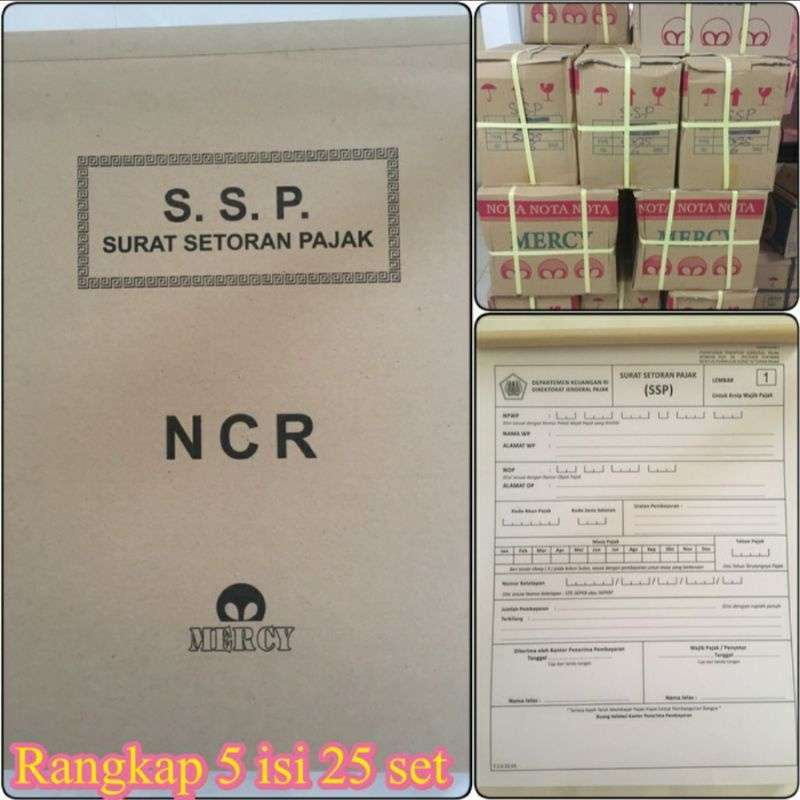Jual Buku Surat Setoran Pajak / Ssp Rangkap 5 @ 25 Set - Isi Lebih Banyak Harga Lebih Murah Di ...