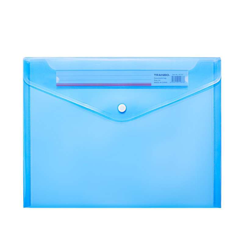 Jual Map Dokumen Kancing Dengan Name Tag Transparan - A4 Biru di Seller ...
