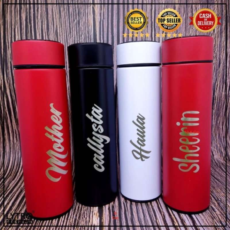 Promo Free Ongkir Termos Smart Led Grafir Custom - Termos Suhu Botol ...