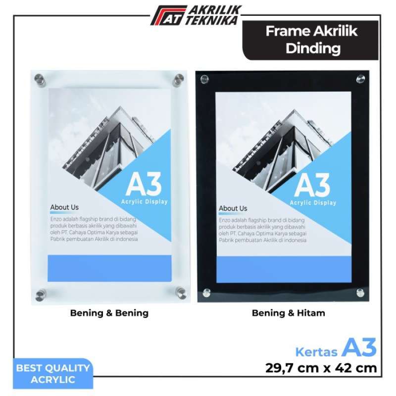 Promo Frame / Bingkai / Display Poster Akrilik Berkualitas Ukuran A3 ...
