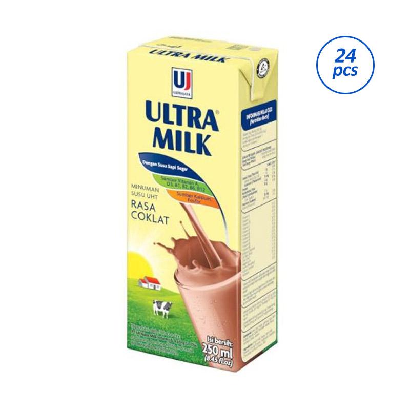 Jual Ultra Jaya Milk Coklat Susu UHT [250 mL/24 pcs] di Seller AGEN ...