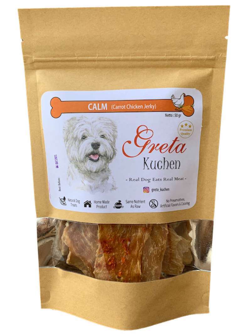Promo Free Ongkir Greta Kuchen Calm, Carrot Chicken Flavour, Dog Snack ...