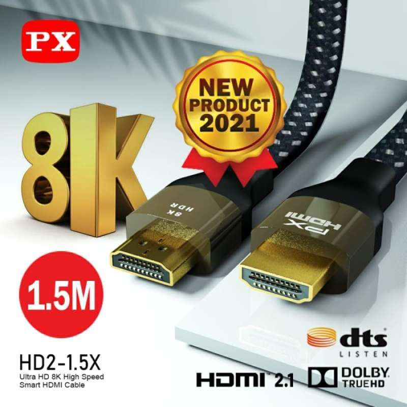 Jual Hdmi Kabel 2.1 High-Speed 8K Hdr Smart Hdmi Cable 1.5M Px Hd2-1.5X ...
