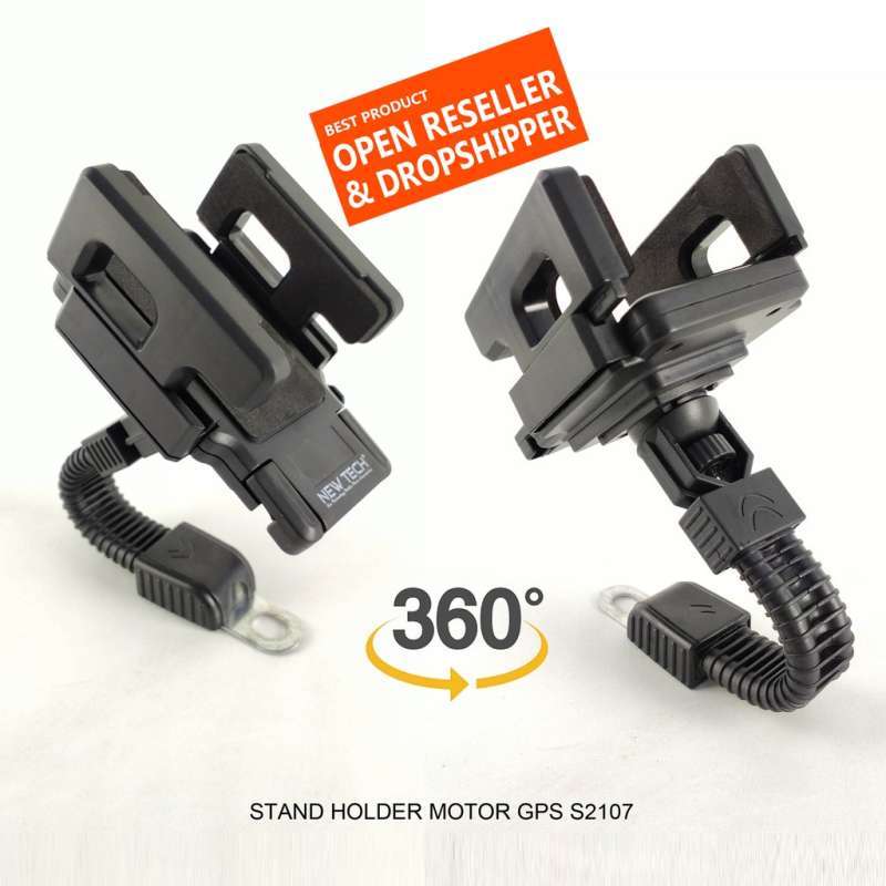 Jual STAND HOLDER SEPEDA MOTOR DUDUKAN HP HANDPHONE GPS S2107 TRIPOD ...