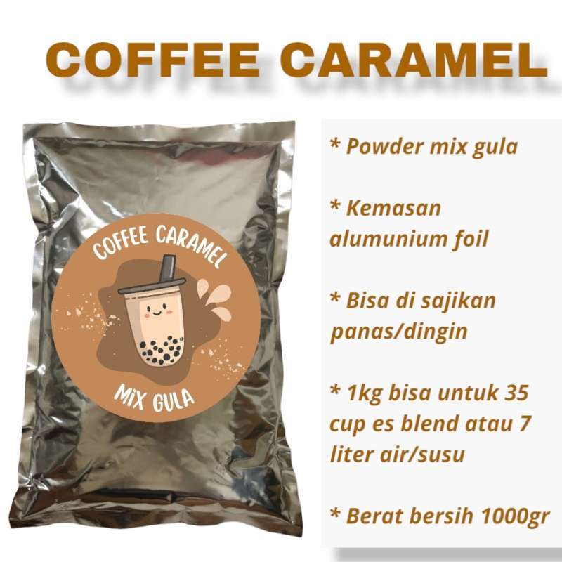 Promo BUBUK MINUMAN BOBA RASA / POWDER DRINK RASA COFFEE CARAMEL 1KG ...