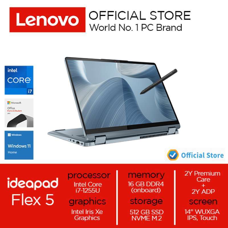 Jual Lenovo IdeaPad Flex IAU Core I U GB GB SSD Win OHS Stone Blue Di Seller