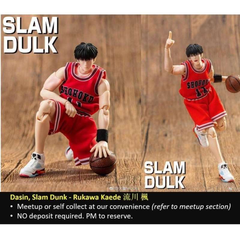 Jual Dasin Model Slam Dunk Anime - Kaede Rukawa Red Shohoku 1/12 Figure ...