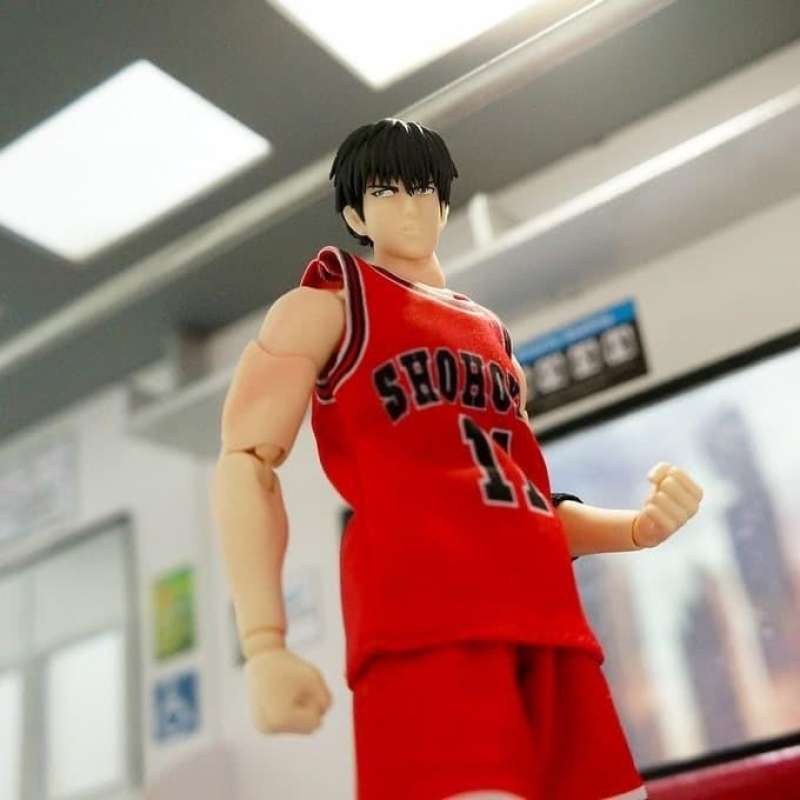 Jual Dasin Model Slam Dunk Anime - Kaede Rukawa Red Shohoku 1/12 Figure ...