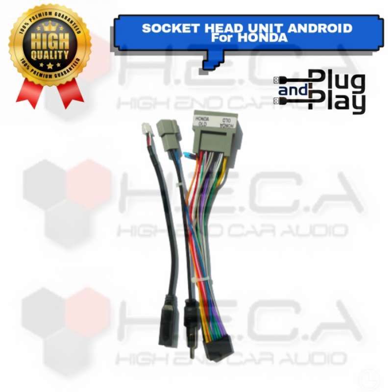 Promo SOCKET PNP HONDA + USB + ANTENA RADIO HEAD UNIT ANDROID PLUG AND ...