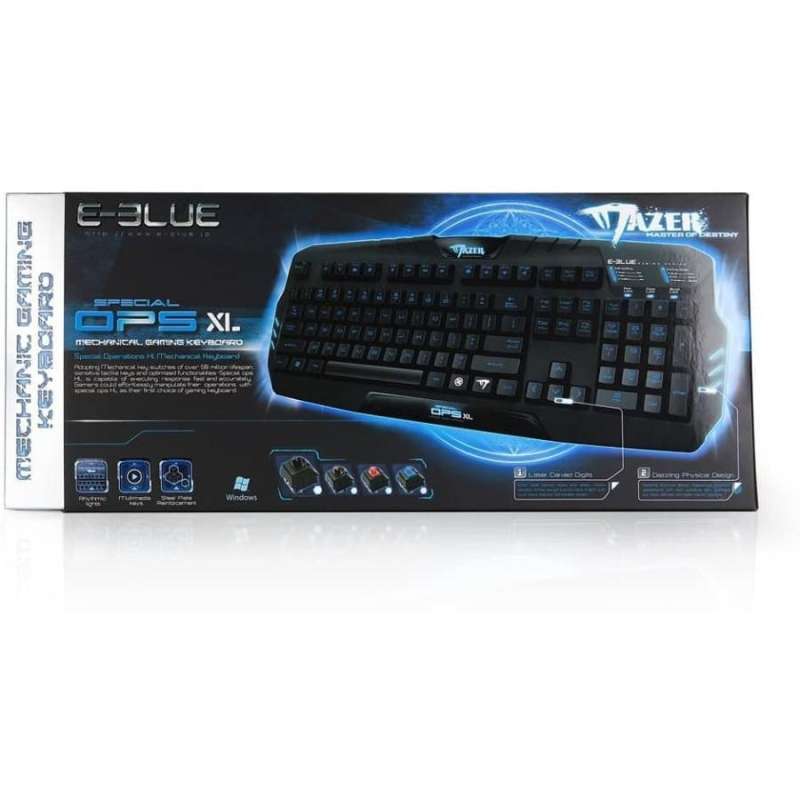 Jual E-BLUE EKM088BKUS-IU Mazer Special Ops XL Mechanical Keyboard ...