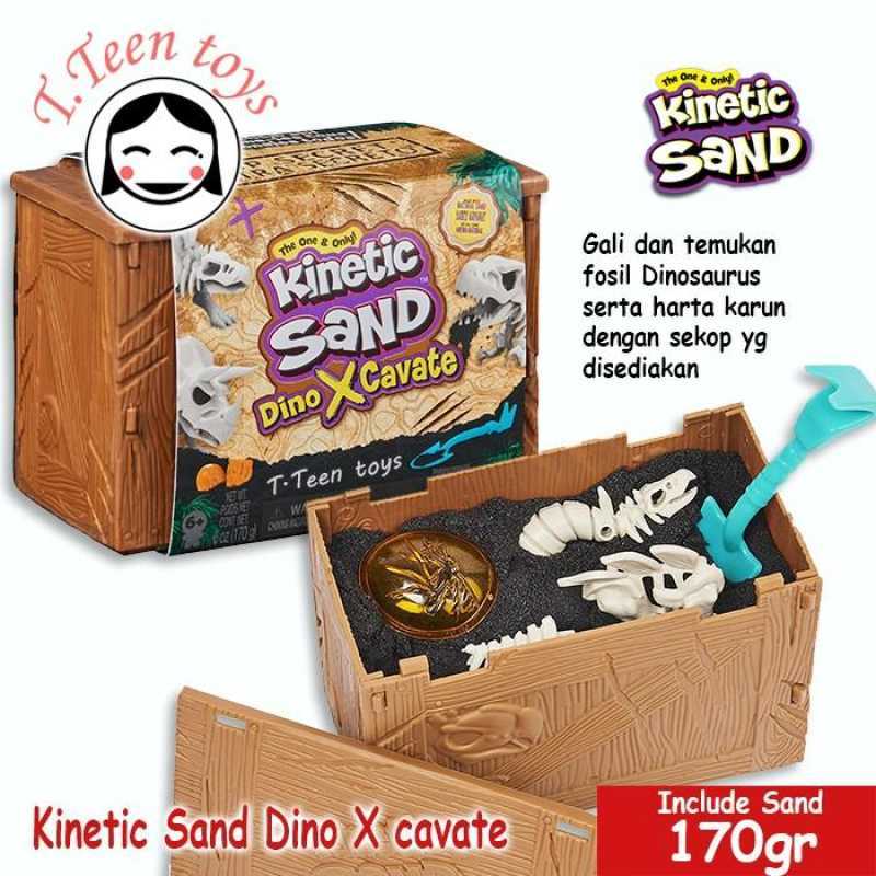 Jual Pasir kinetik Kinetic Sand Dino X Cavate mainan sensorik ...
