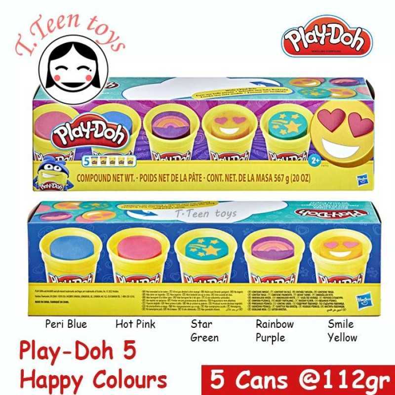 Jual Playdoh 5 Happy Colour Pack Play doh Play dough Playdough di ...