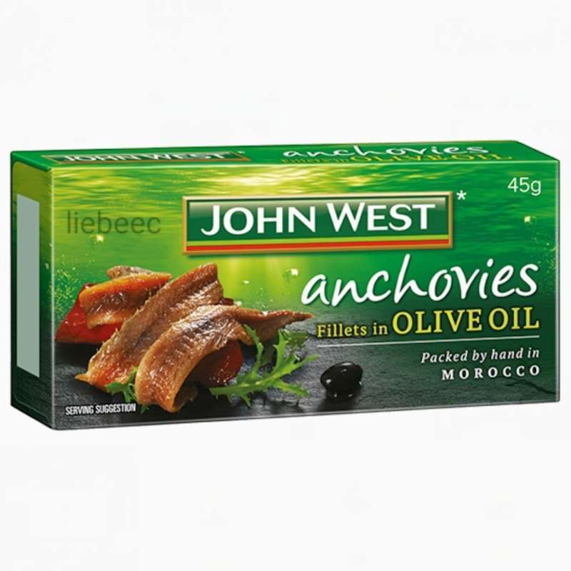 Jual JOHN WEST Anchovies Fillets in Olive Oil 45gr - Anchovy Teri Zaitun di Seller Gitta Froz ...