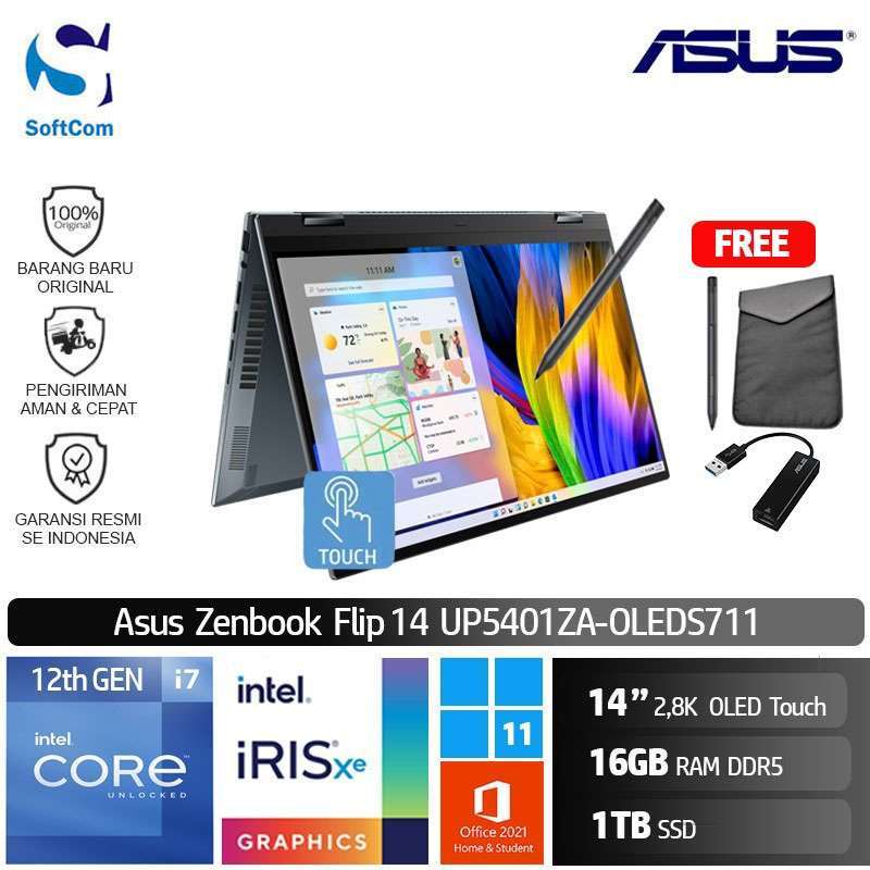 Jual Asus Zenbook 14 Flip Up5401za Oleds711 Laptop 2 In 1 [core I7 ...