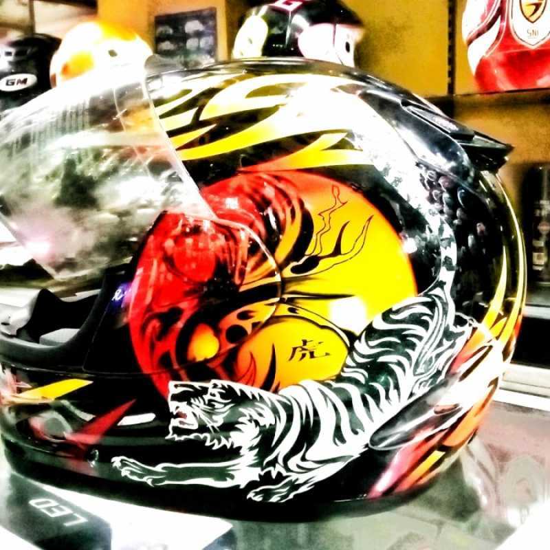 Jual Helm Gm Full Face White Tiger Di Seller Ejaz Store - Cengkareng ...