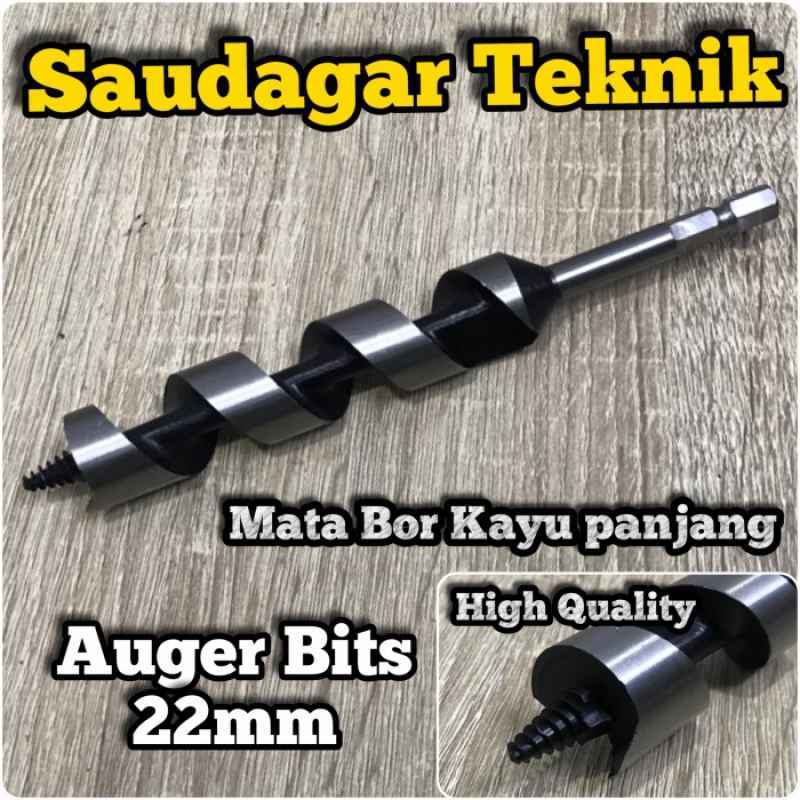 Promo Mata Bor Kayu Panjang 22mm Wood Auger Bit 22 mm Kualitas Baik Diskon 35% di Seller toko ...