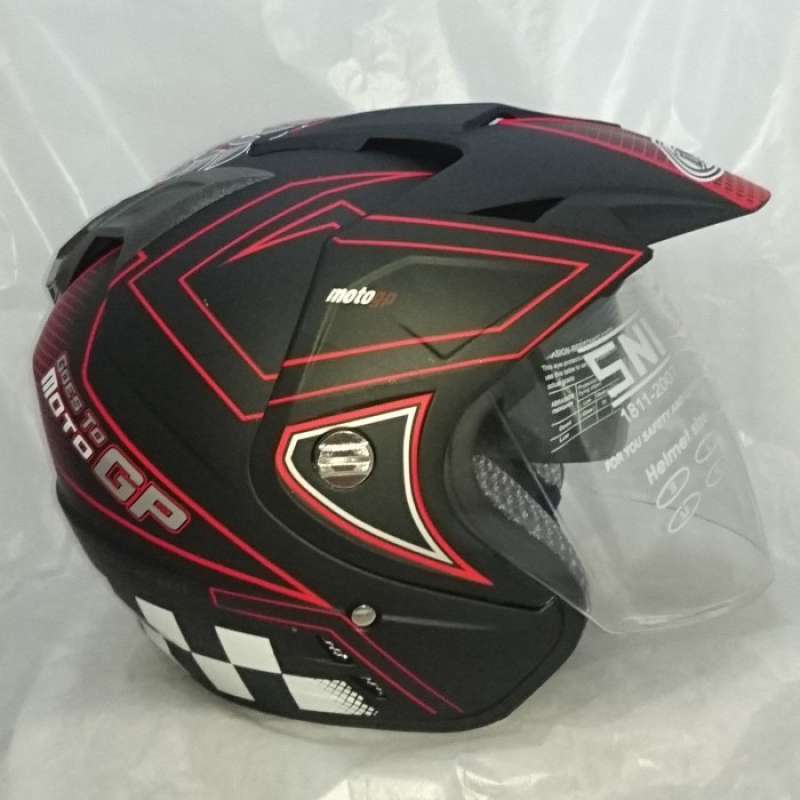Promo Helm DMN double visor Moto GP Red doff bukan BXP KYT INK GM NHK ...