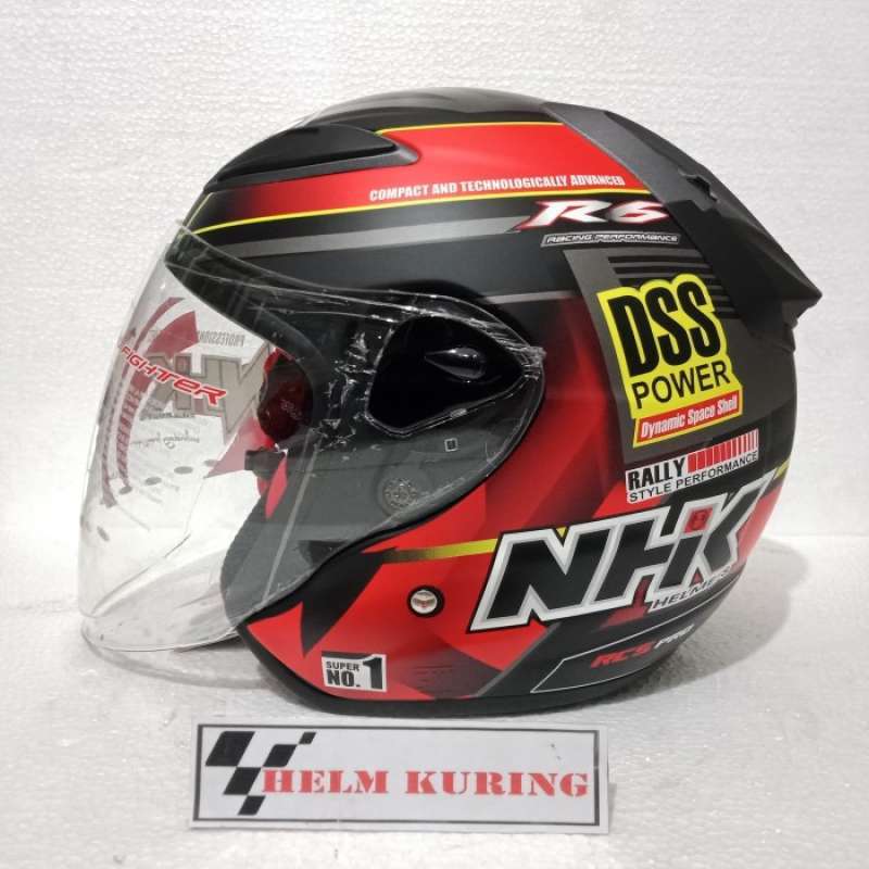 Promo HELM NHK R6 MOTIF RALLY BLACK RED DOF Diskon 21% di Seller Gasta ...