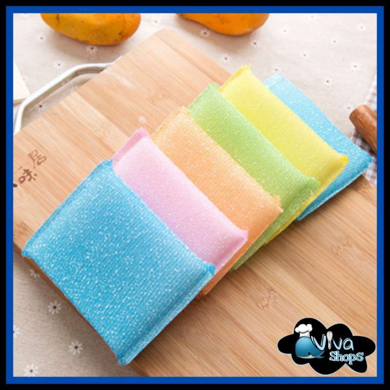 Jual Sikat Spons Busa Persegi Serbaguna / Spons Cuci Piring Bersabut ...