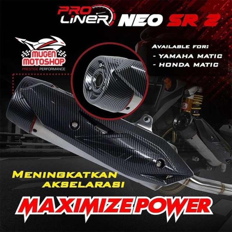 Promo KNALPOT STANDAR RACING STAINLESS PROLINER NEO SR 2 NMAX AEROX NOT ...