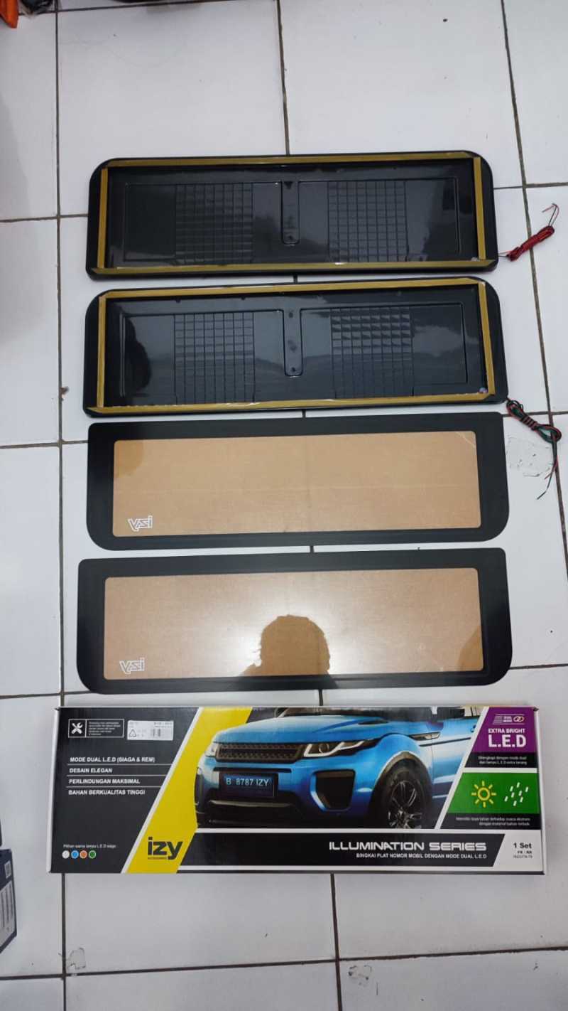 Jual Dudukan plat nomor acrylic izy with led mobil universal di Seller ...