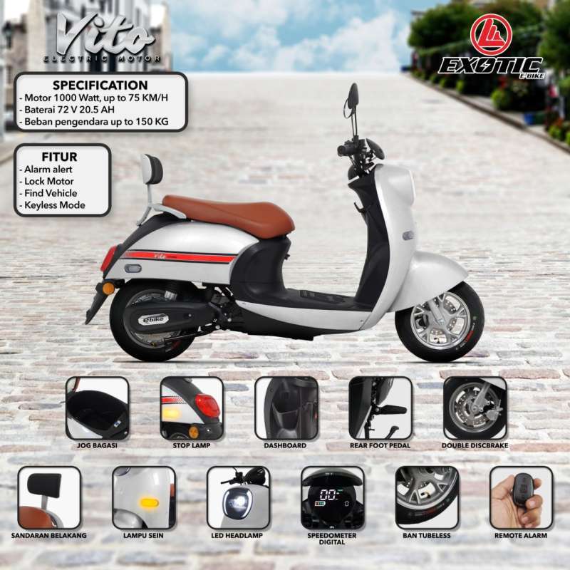 Jual Sepeda Motor Listrik Exotic Vito New Garansi Resmi Di Seller Obong ...