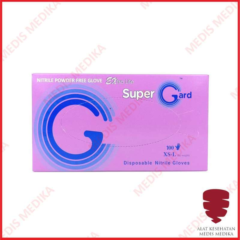 Jual Sarung Tangan Ukuran S M L Super Gard Gloves Free Powder Latex Per ...