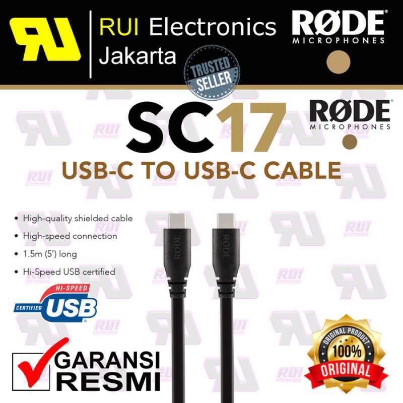Jual RODE SC17 USB-C TO USB-C CABLE di Seller Regular - Pegadungan, Kota Jakarta Barat | Blibli