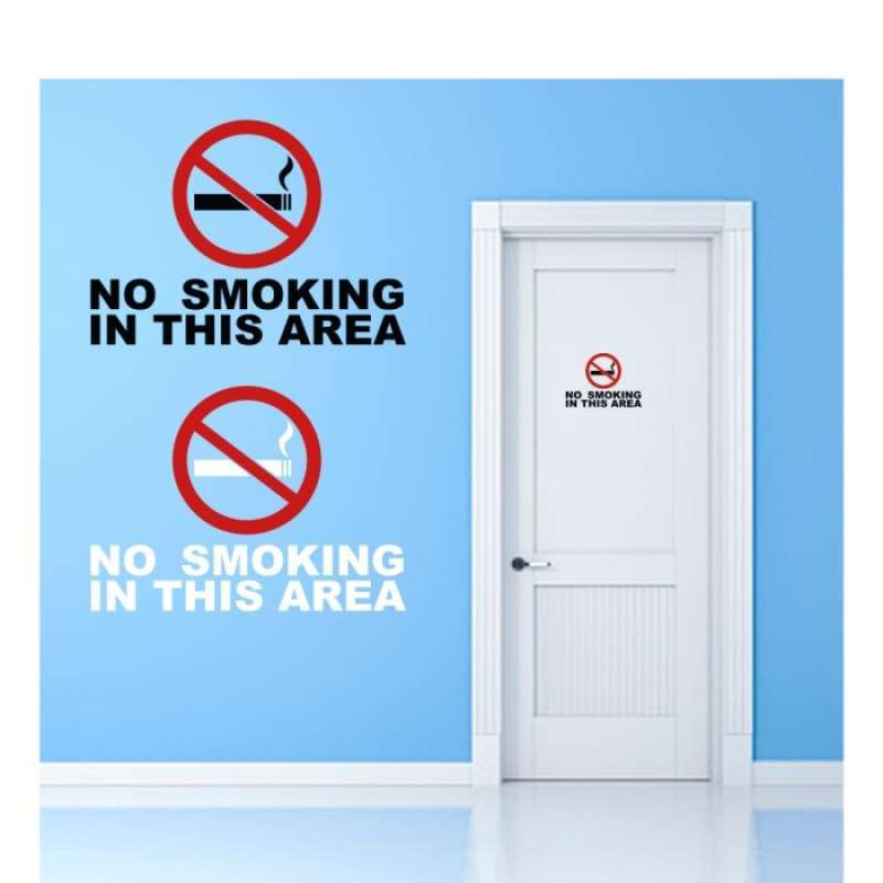 Promo Sticker No Smoking / Vaping In This Area Diskon 5% di Seller ...