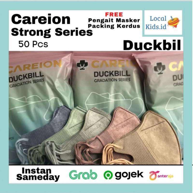 Promo Masker Dukbil Careion isi 50pcs Gradasi Full Colur Grey Series ...