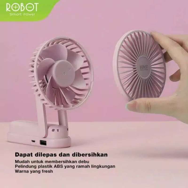Jual Robot Rt-b11 Kipas Angin Foldable Usb Mini Fan & Powerbank 2000mah ...