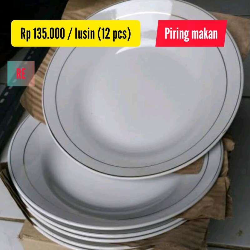 Jual Piring Makan Hotel Polos 12 Pcs Piring Makan Beling Piring Keramik ...