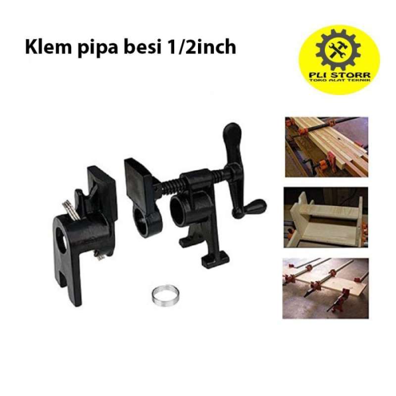 Promo Pipe Clamp Fixture - Bar Clamp For Woodworking- Klem Pipa Besi 1 ...